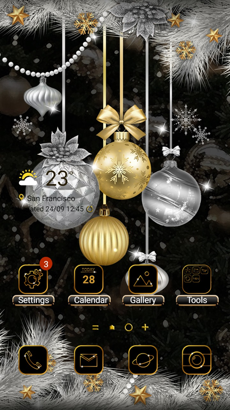 [poly] gold and silver christmas decorations (premium video themes ...