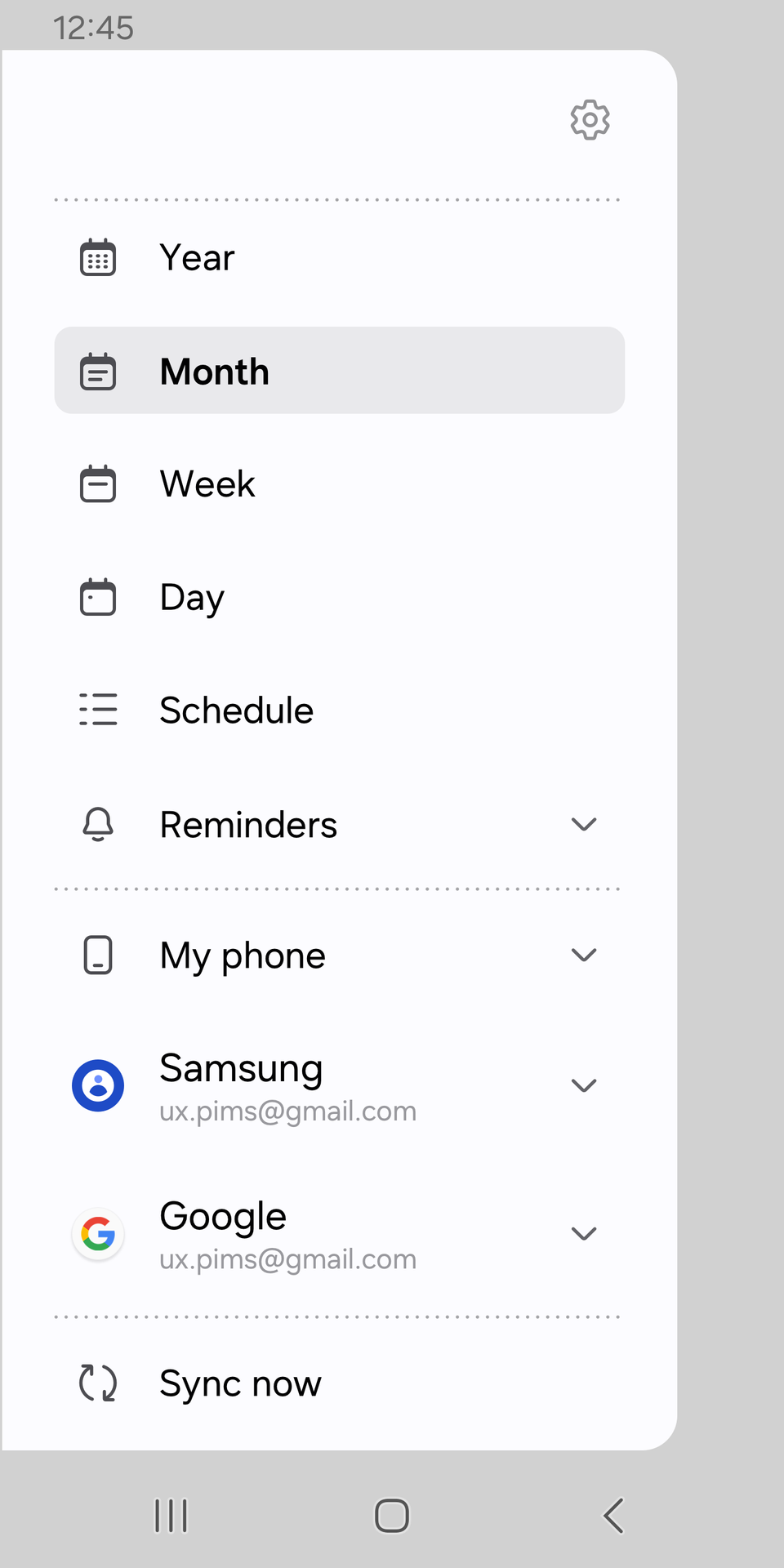 Samsung Calendar