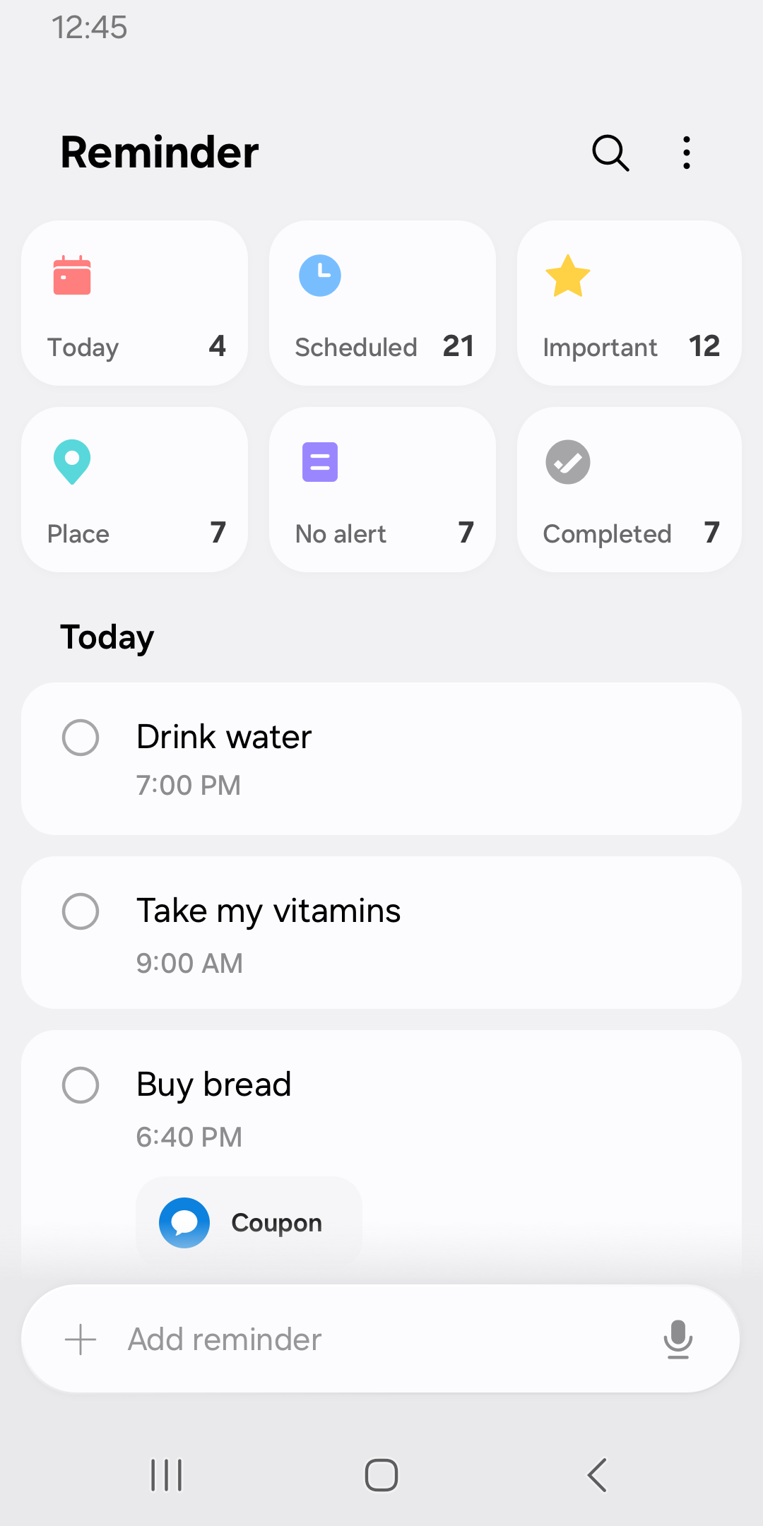 Reminder - Aplicações na Galaxy Store